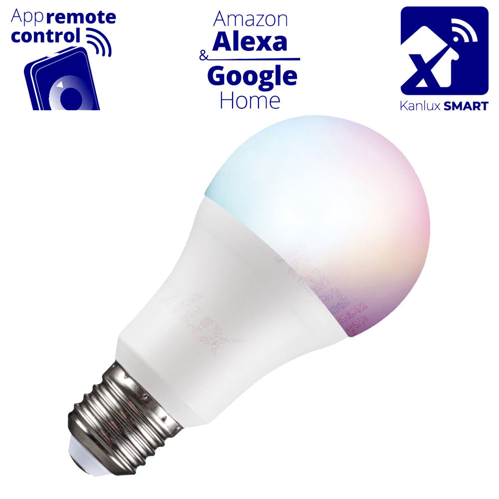 Kanlux S A60 11.5W E27 RGB CCT Dimmable Colour Changing Mood Lighting